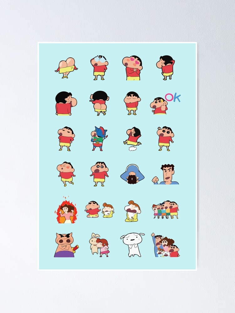 "Series of shin chan" Poster by khushibarnawal | Redbubble