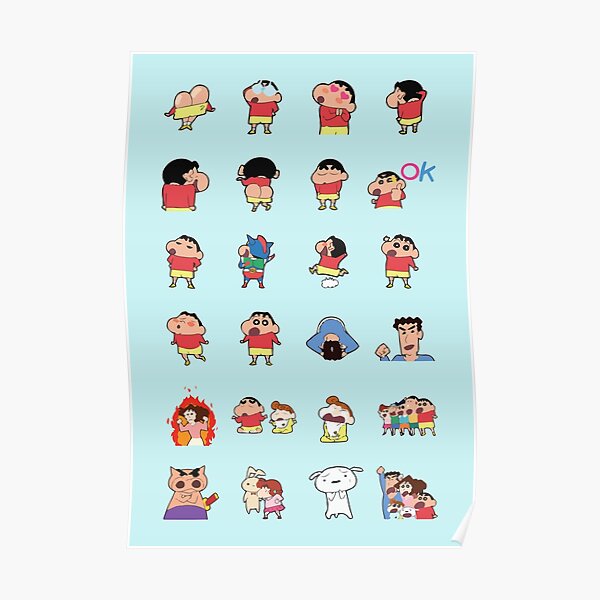 "Series of shin chan" Poster by khushibarnawal | Redbubble