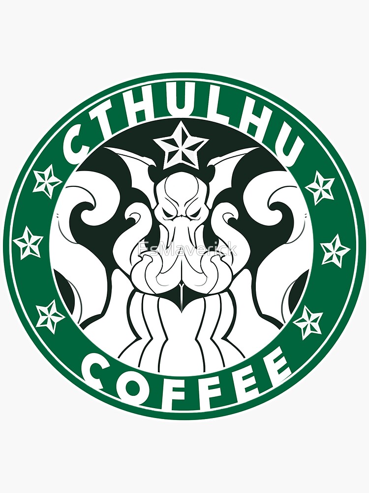 "Cthulhu Coffee" Sticker for Sale by FsMaverick | Redbubble