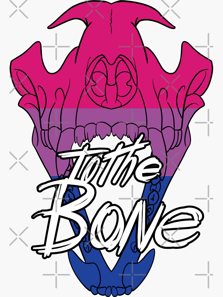 "To The Bone - Bi Pride" Sticker for Sale by Art-By-El | Redbubble