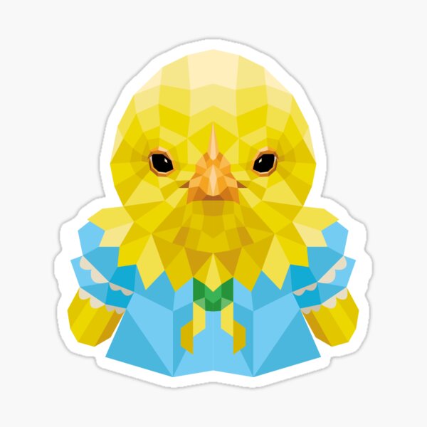 "chick polygon illustration" Sticker for Sale by hoppangking | Redbubble
