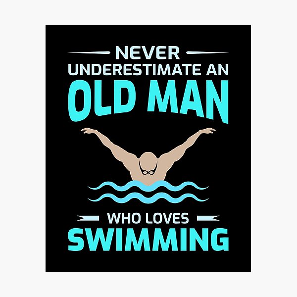 Lámina fotográfica «Natación Nadar Nadador Papá Abuelo Día del padre ...