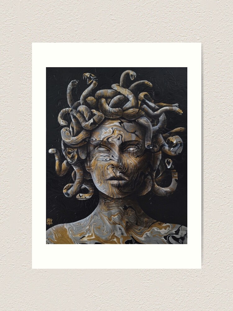 "Golden medusa" Art Print for Sale by infinitelove | Redbubble
