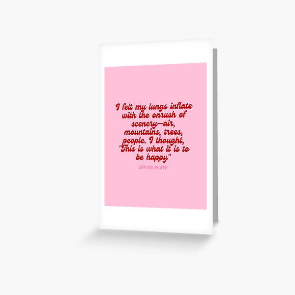 What Is Happy Aesthetic Sylvia Plath Quote Retro Greeting Card For