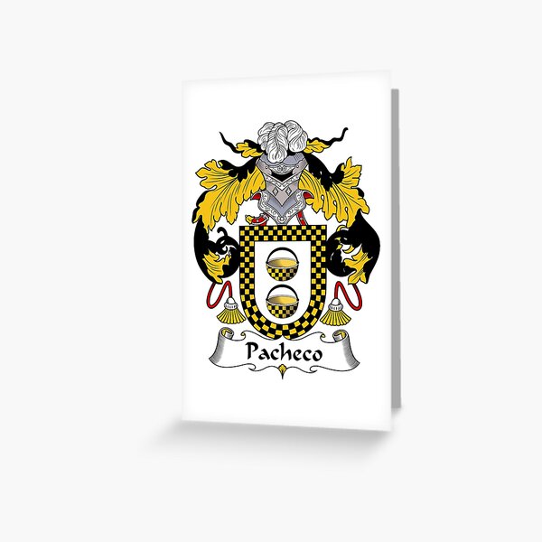 "Pacheco Coat of Arms/ Pacheco Family Crest" Greeting Card for Sale by ...