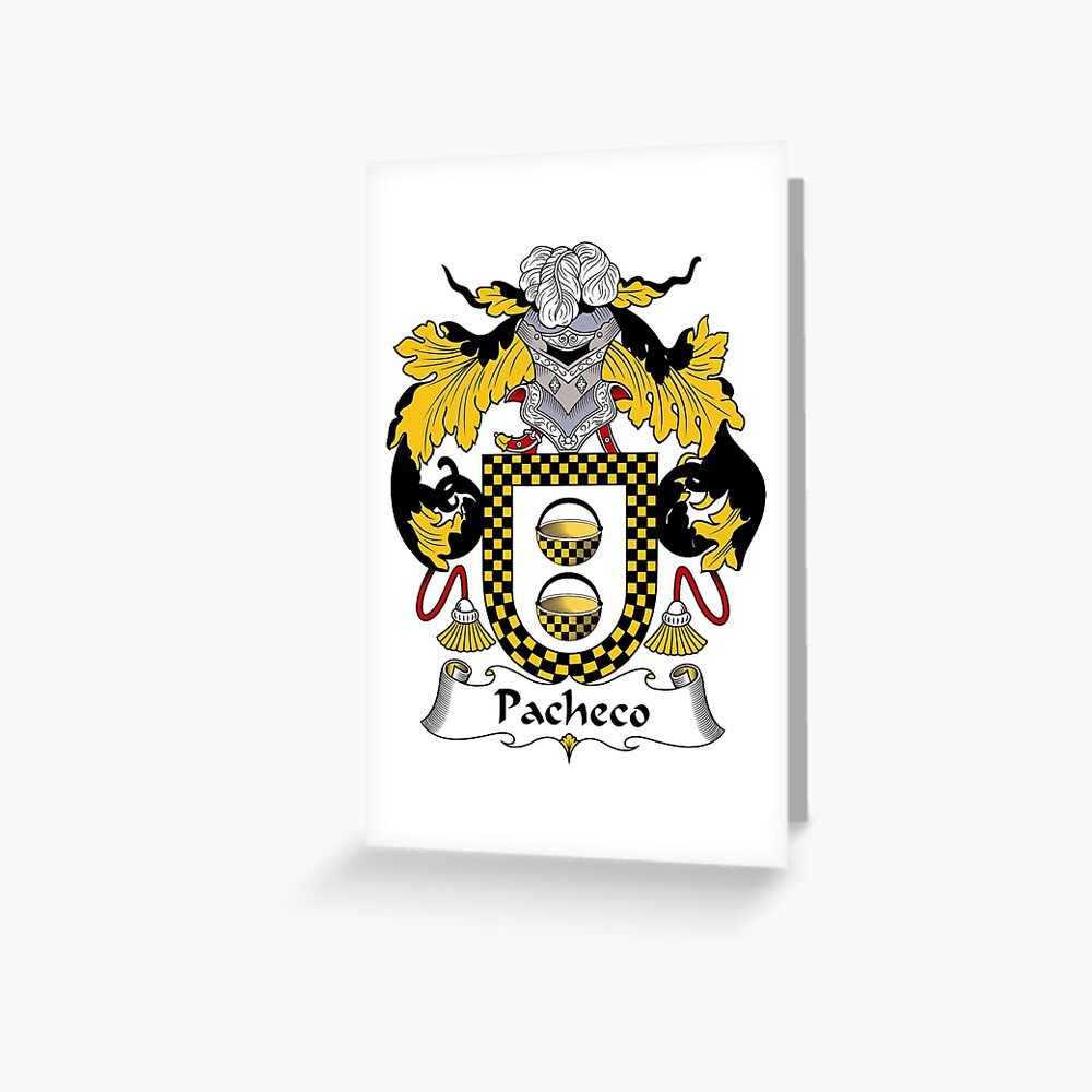 "Pacheco Coat of Arms/ Pacheco Family Crest" Greeting Card for Sale by ...