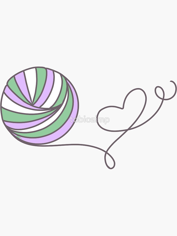 "Subtle Genderqueer Yarn" Sticker by tobiosimp | Redbubble