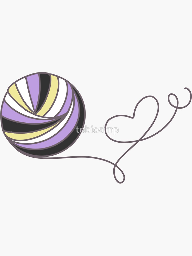 "Subtle Non-Binary Yarn" Sticker for Sale by tobiosimp | Redbubble