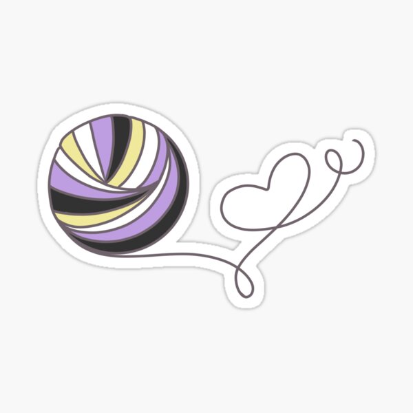 "Subtle Non-Binary Yarn" Sticker for Sale by tobiosimp | Redbubble