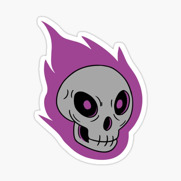 "Purple Skull" Sticker for Sale by KronoStudio | Redbubble