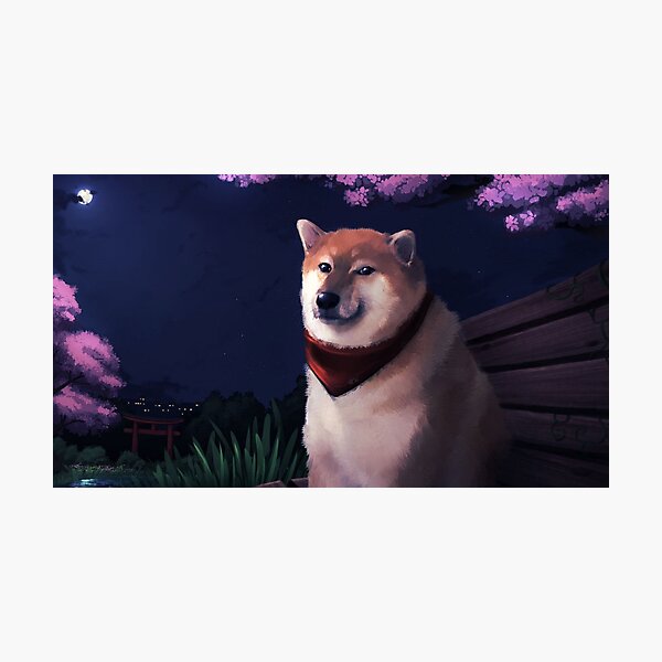 "Dogecoin Shibe Cowboy, der darüber nachdenkt, zum Mond zu fliegen ...