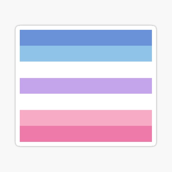 "Bigender Pride Flag" Sticker for Sale by SnowyMoonOwl | Redbubble
