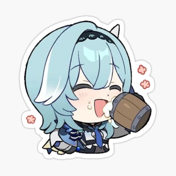 "Child Chibi Beautiful Eula - Genshin Impact" Sticker by AdeelMushtaq ...