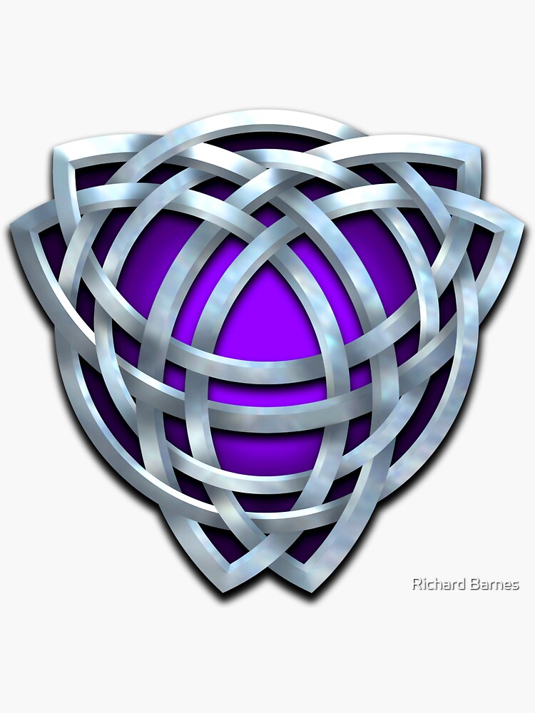 "Celtic Double Triquetra in Silver and Purple" Sticker for Sale by ...