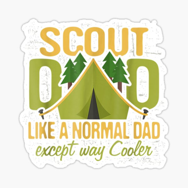 "Scout Dad Cub Leader Boy Camping Scouting Troop Gift TShirt21" Sticker ...