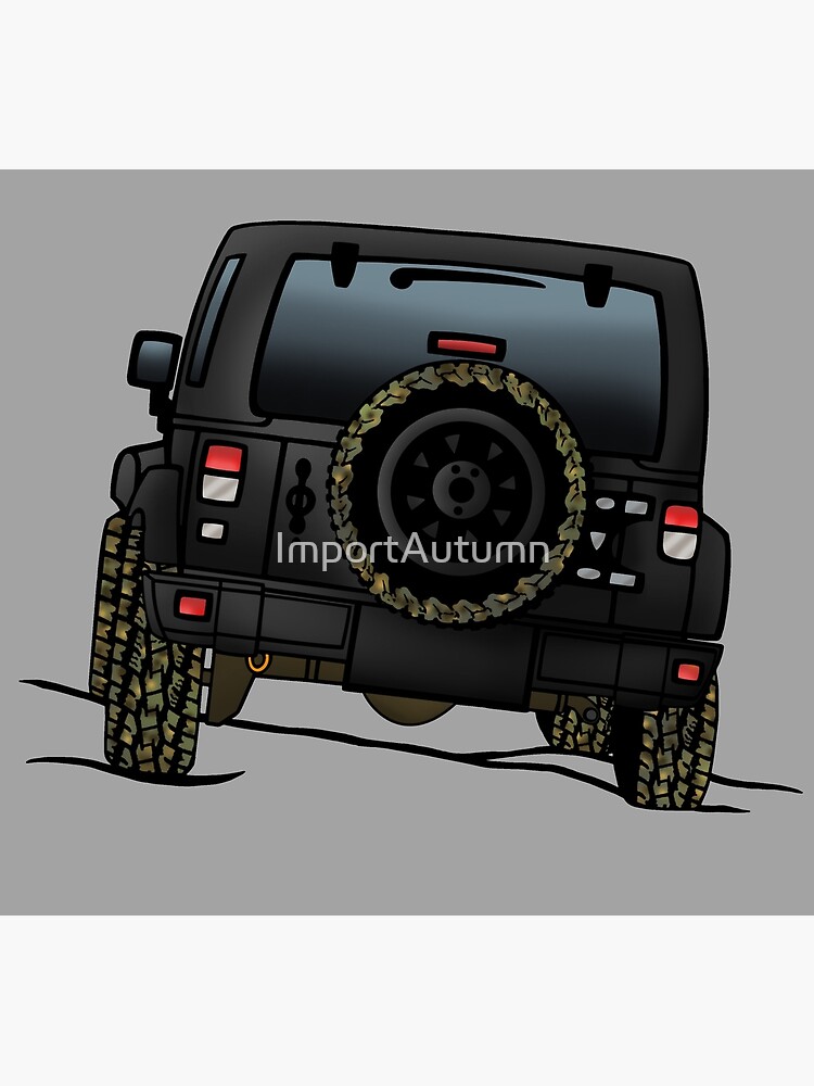 "American 4x4 | 4WD | JK [Black]" Poster for Sale by ImportAutumn ...