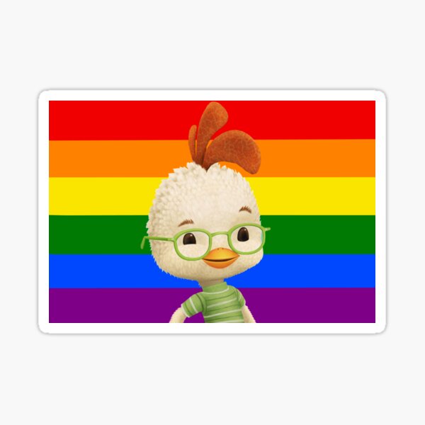 "Gay Pride - Chicken Little" Sticker for Sale by onisam | Redbubble