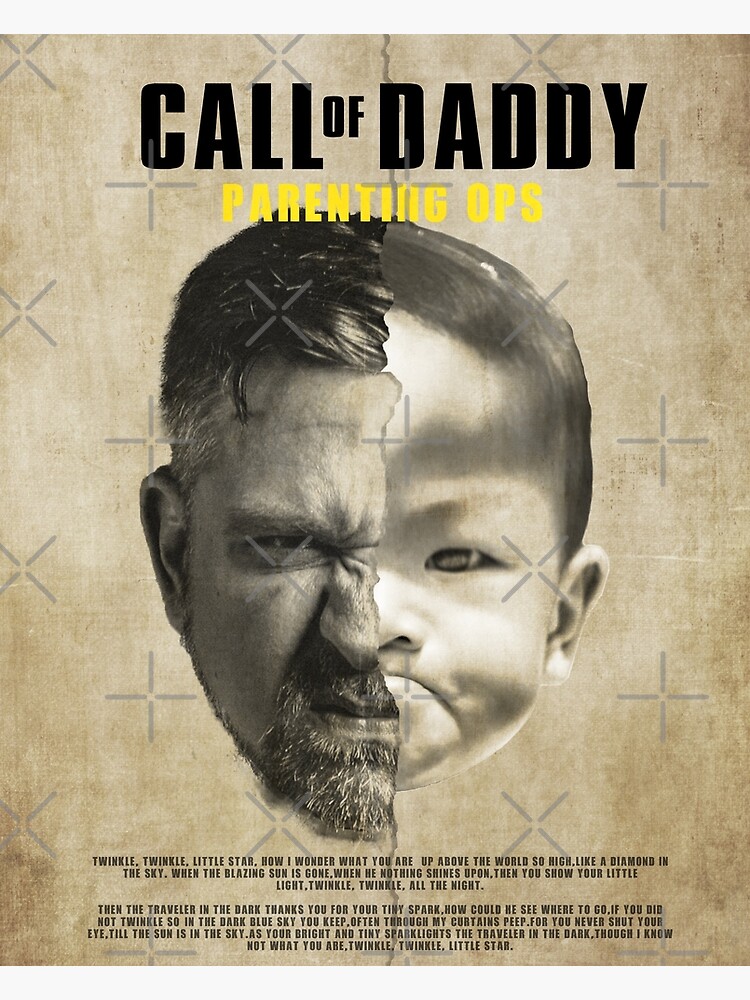 "Call of Daddy Parenting ops | for gamer daddy| gaming father| poster ...
