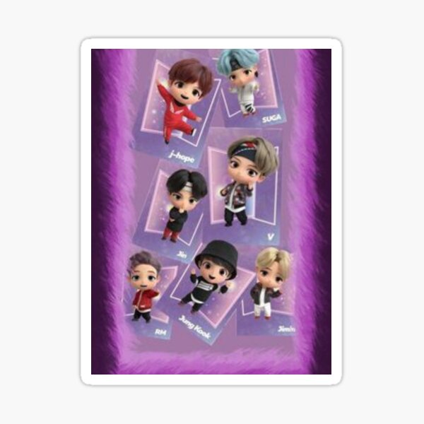 "BTS TINY TAN" Sticker for Sale by SpotDott | Redbubble