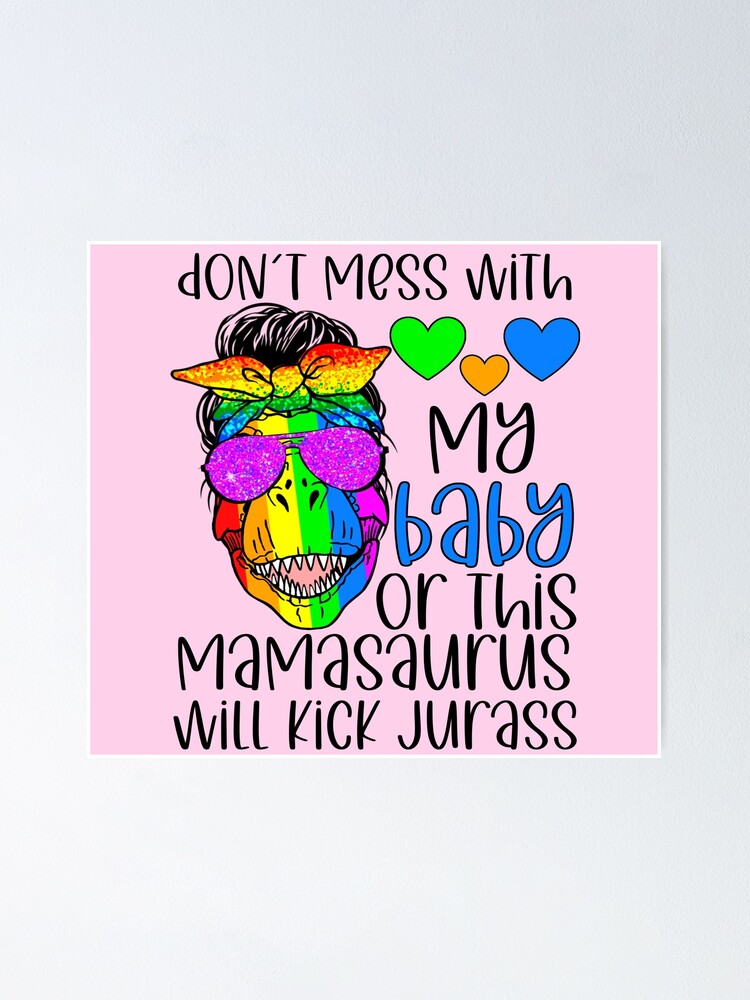 "Mom dinosaur mamasaurus Lgbt pride month gay lesbian pansexual ...