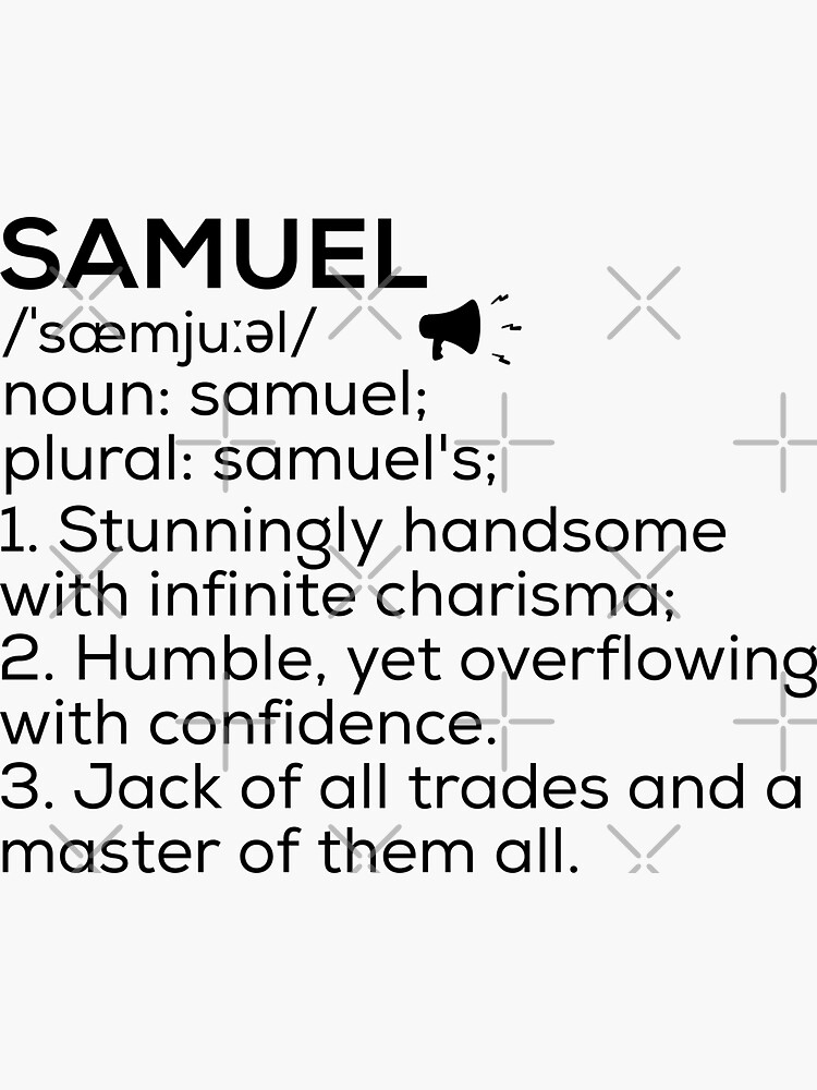 "Samuel Name Definition" Sticker for Sale by Teelogic | Redbubble