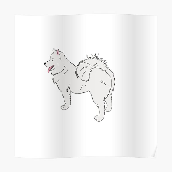"Samoyed Cartoon" Poster by itsbellabell | Redbubble