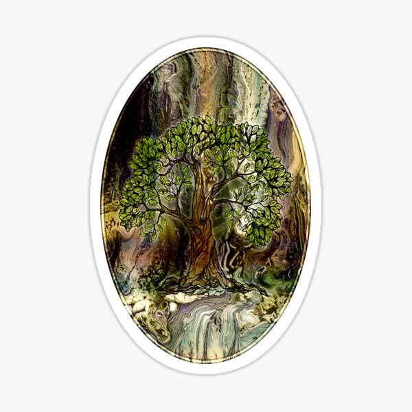 "Tenacity: Tree Growing by a Cliff" Sticker for Sale by kerravonsen ...