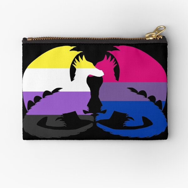 Nonbinary Bi Pride Dragons Zipper Pouch For Sale By Shaneisadragon