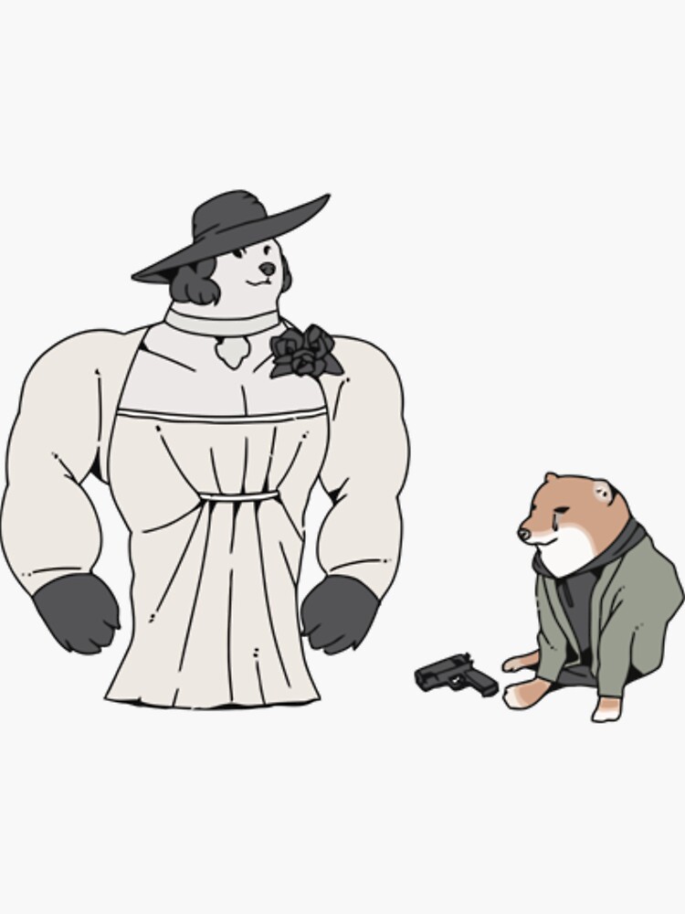 "Lady Dimitrescu funny meme | Resident gift | Resident T-Shirt" Sticker ...