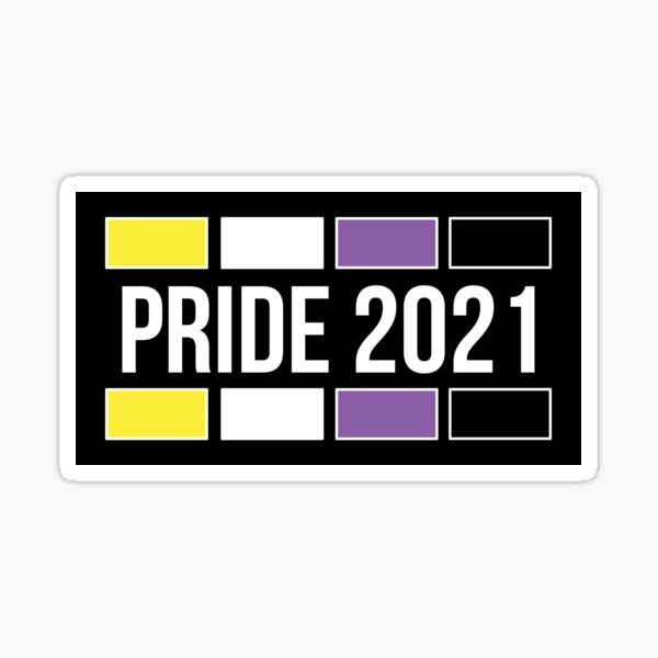 "Nonbinary Pride 2021 LGBT Enby Pride March or Parade LGBTQ" Sticker ...