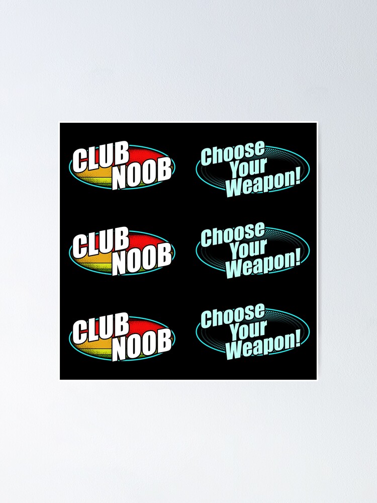 "Club Noob sticker pack pattern - Noob Club" Poster for Sale by Da ...