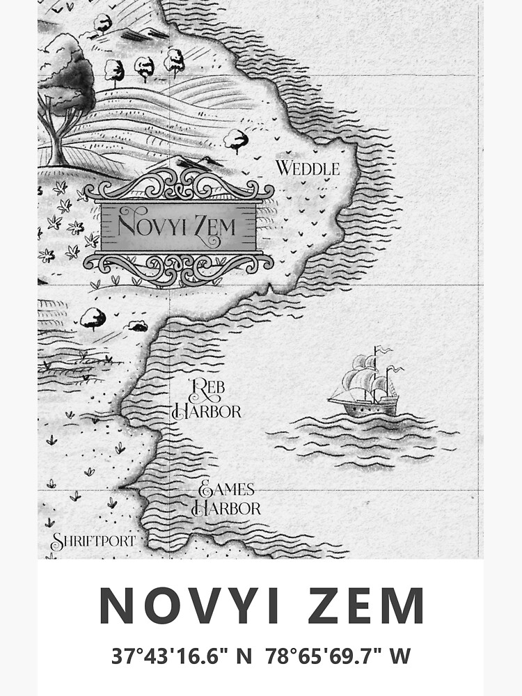 "Map of Novyi Zem" Sticker for Sale by lookinpretty | Redbubble