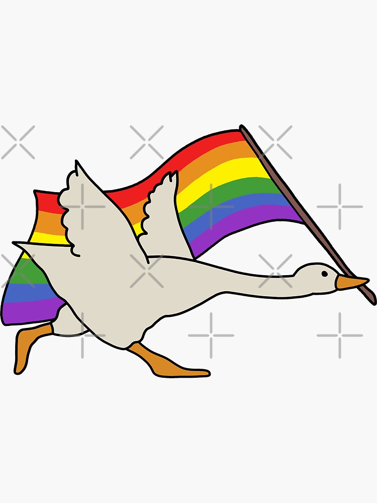 "LGBT Goose" Sticker for Sale by ValentinaHramov | Redbubble