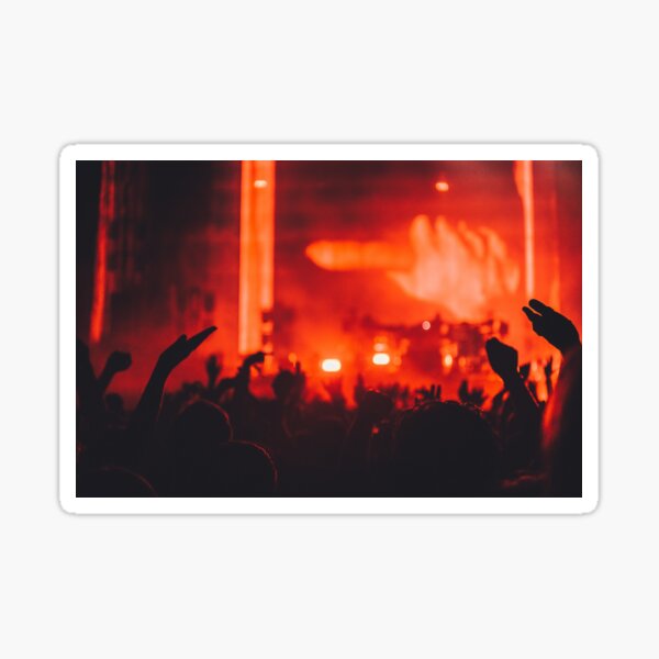 "Red concert" Sticker for Sale by MariaSolans | Redbubble