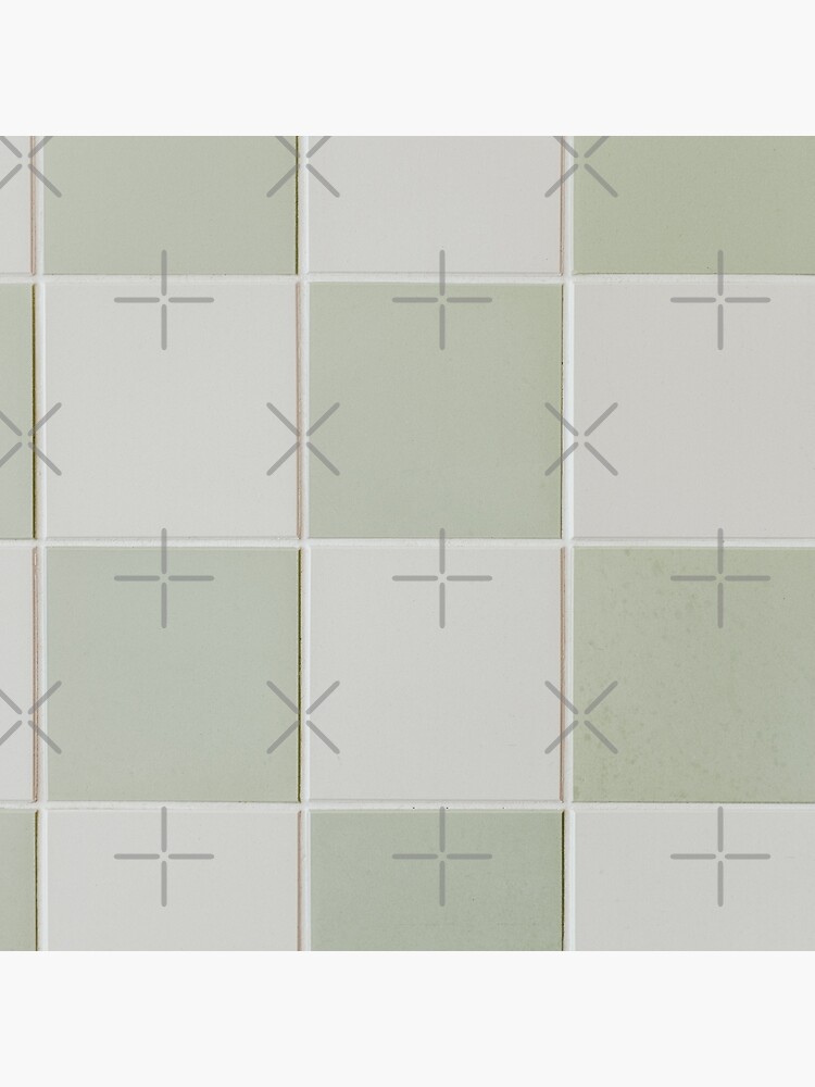 "Sage Green Aesthetic Square Tile Pattern" Art Print by LemonCinammon ...