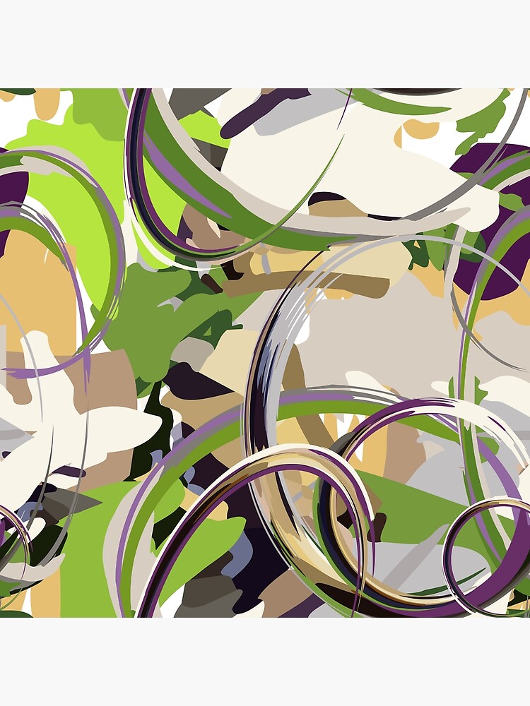 "Seamless pattern. An abstraction. Spots and rings. Khaki art spots ...