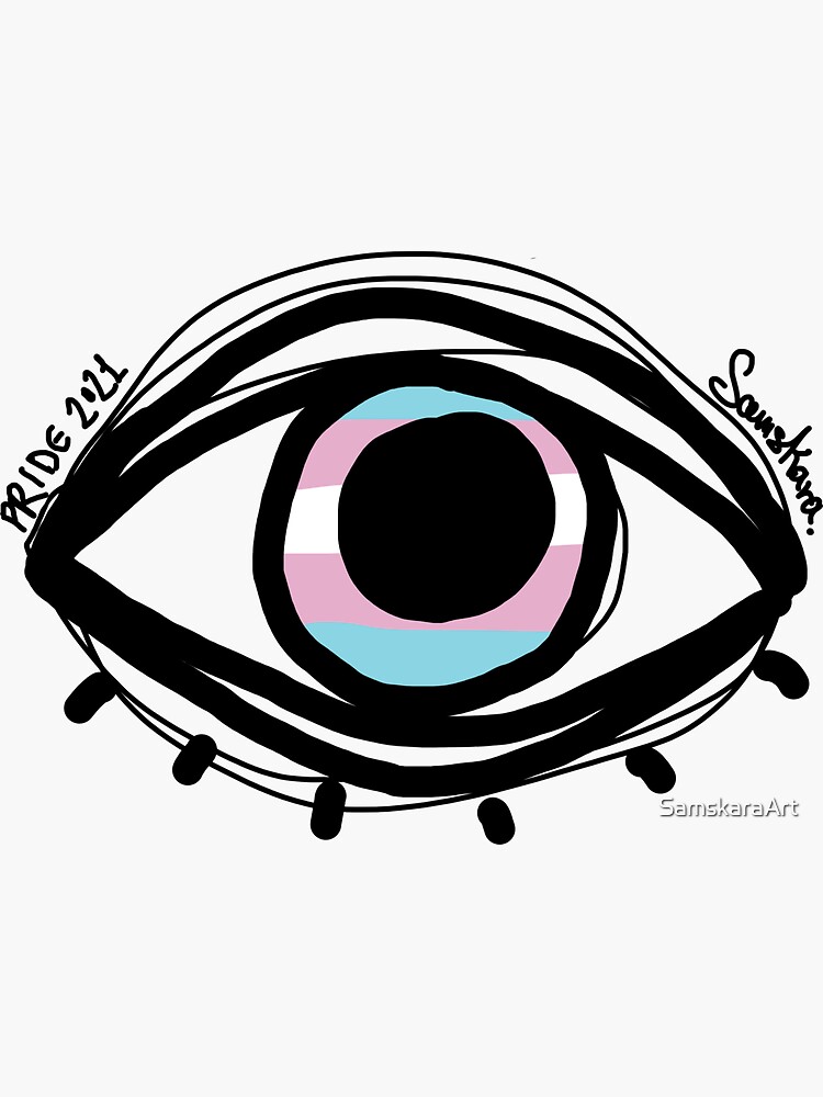 "Trans Eye" Sticker by SamskaraArt | Redbubble