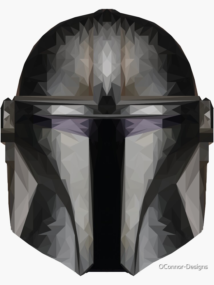 "Mando poly helmet" Sticker for Sale by OConnor-Designs | Redbubble