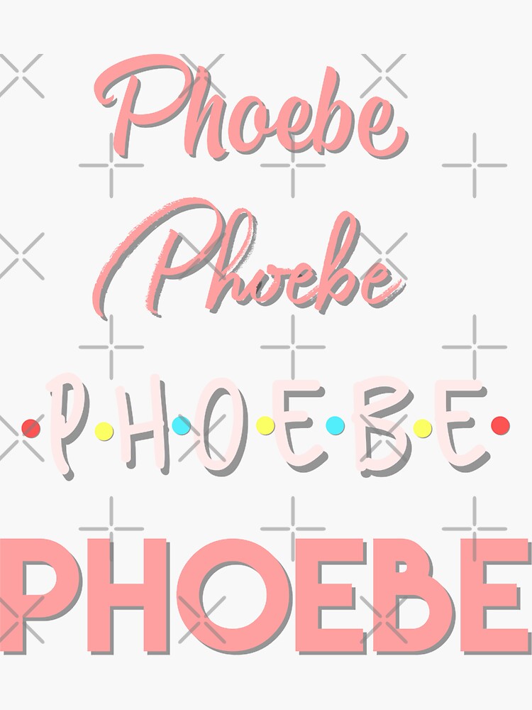 "Phoebe Name Sticker Bundle Pack" Sticker for Sale by PinksAndBlues ...