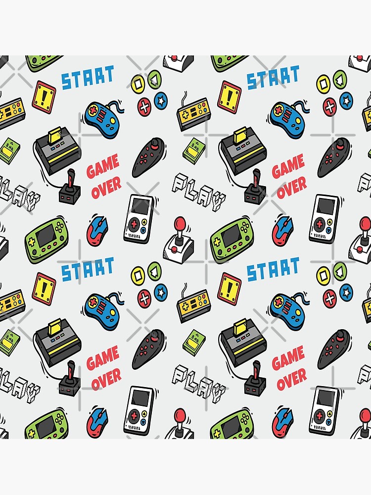 "Video Game Seamless Background" Poster for Sale by Peekonet | Redbubble