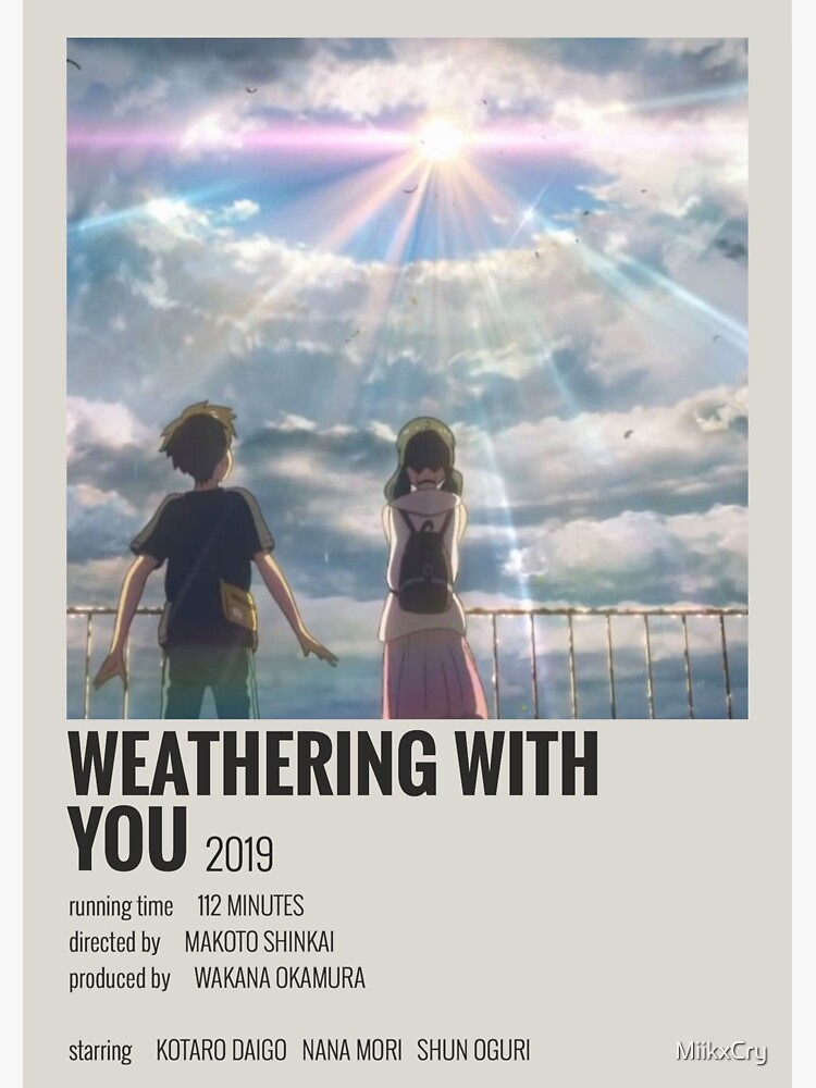 "Weathering with You minimalist poster" Sticker for Sale by MiikxCry ...