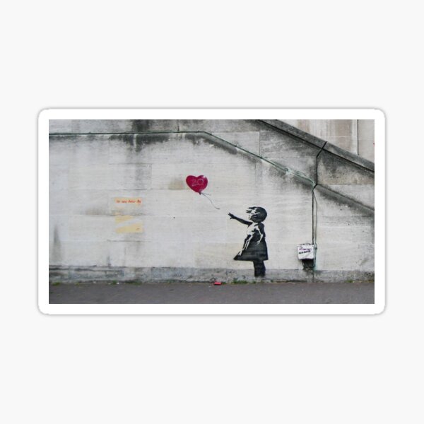 "BANSKY street art graffiti " Sticker for Sale by Maks212 | Redbubble