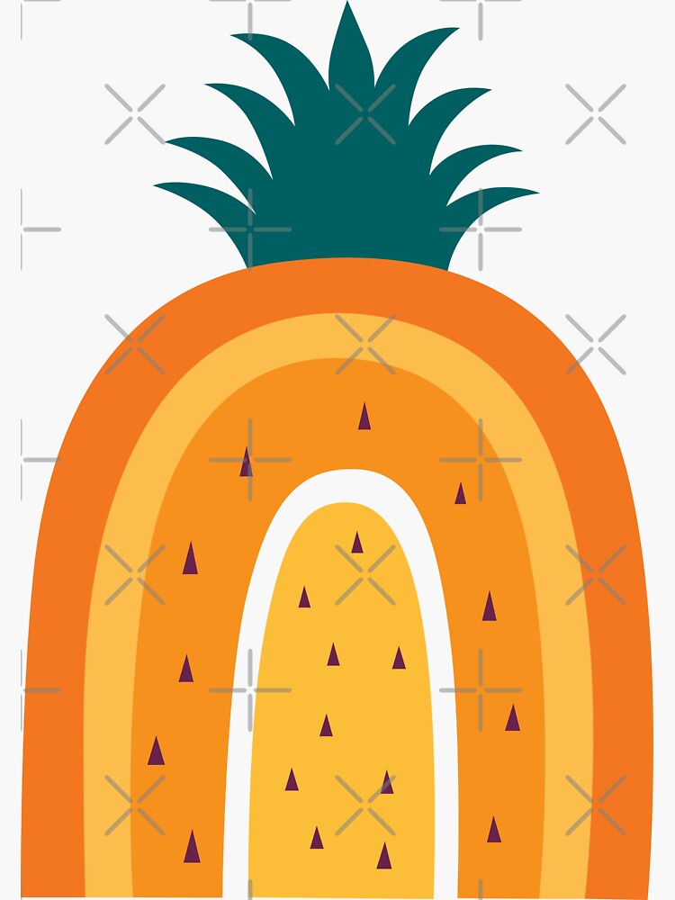 "Beautiful Pastel Pineapple Rainbow" Sticker by PosterpartyCo | Redbubble