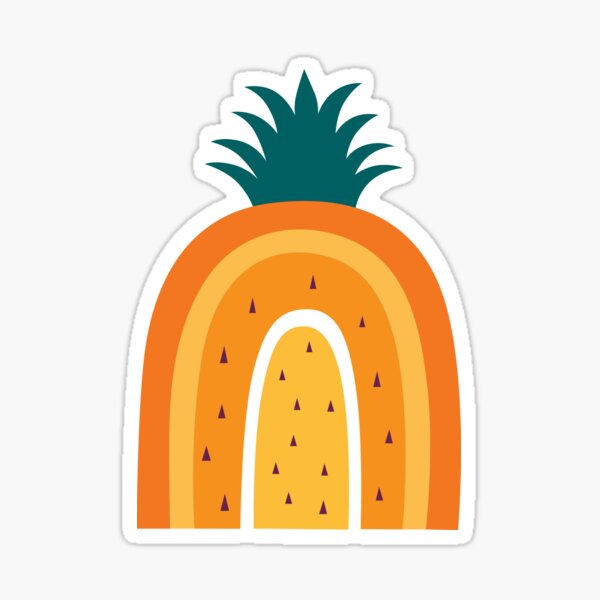 "Beautiful Pastel Pineapple Rainbow" Sticker by PosterpartyCo | Redbubble
