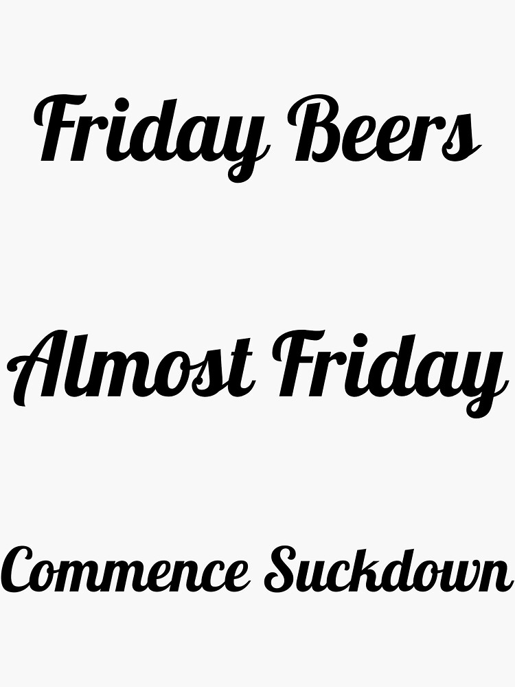 "Friday Beers Sticker Pack" Sticker for Sale by dunne15 | Redbubble