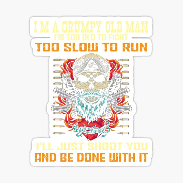 "Grumpy old man" Sticker by Dumsticks | Redbubble
