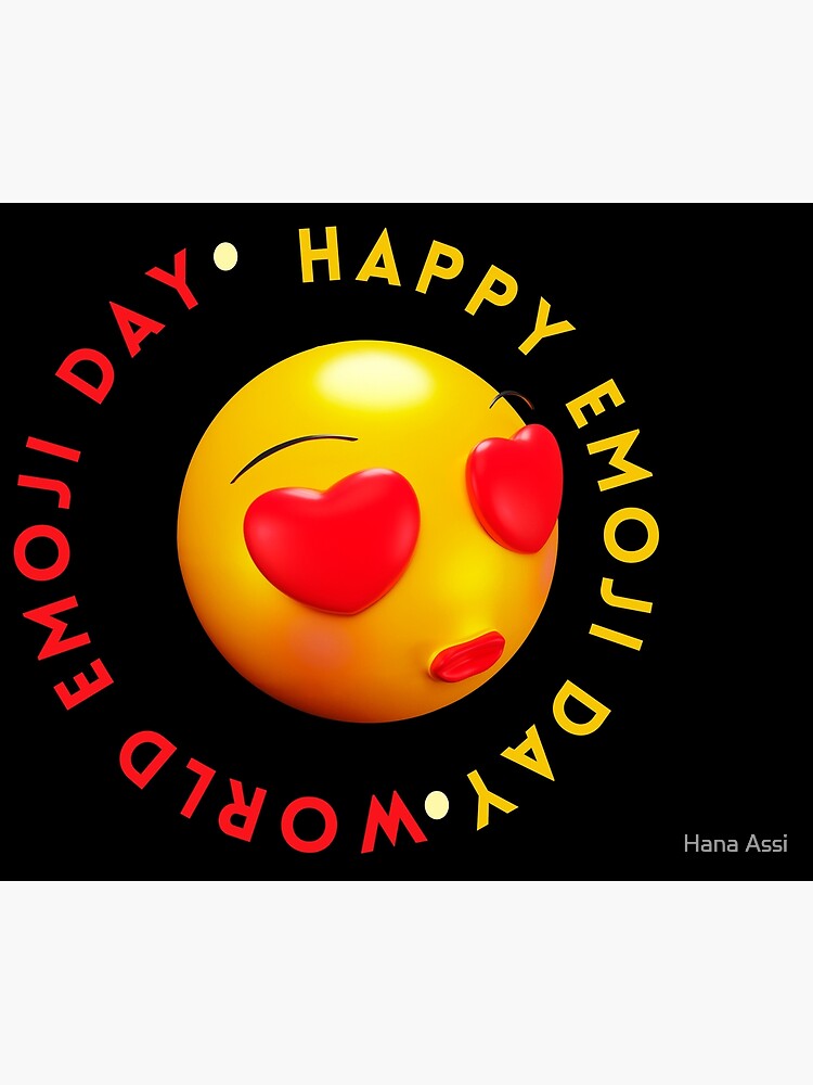 Lámina fotográfica «Día mundial de los emojis || Feliz Día Mundial del ...