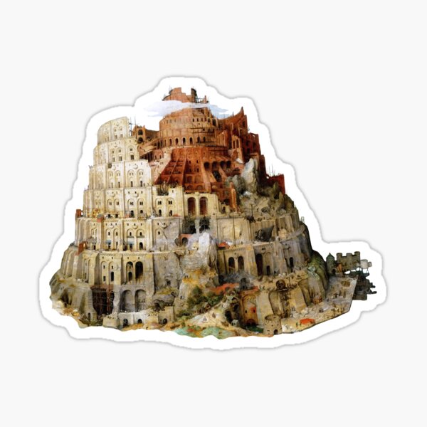 "Pieter Bruegel the Elder - The Tower of Babel" Sticker for Sale by ...