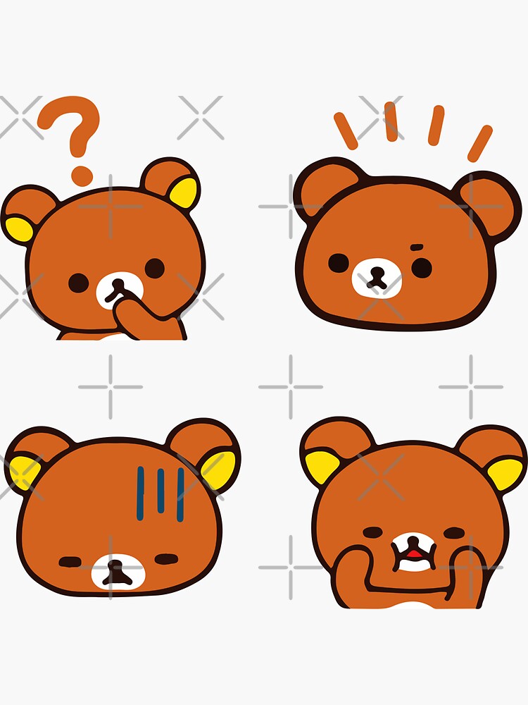 "Rilakkuma Sticker Pack And Patterns One" Sticker for Sale by kidzo ...