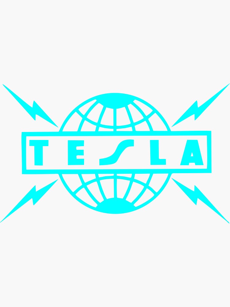 "Awesome Tesla Band Logo" Sticker by laniksan | Redbubble